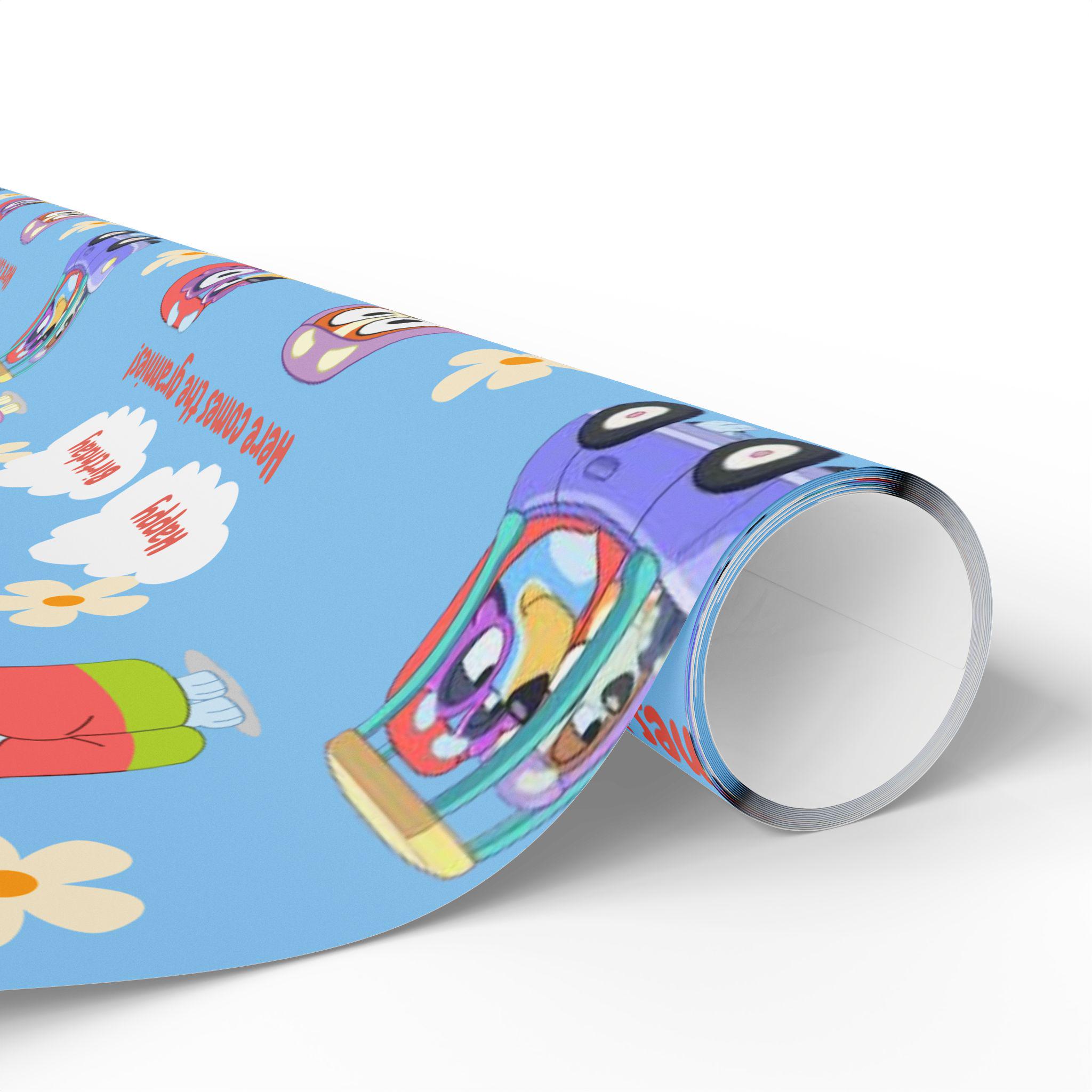 Wrapping Papers: Bluey 'grannies' Birthday Gift Wrap, Present Packaging ...