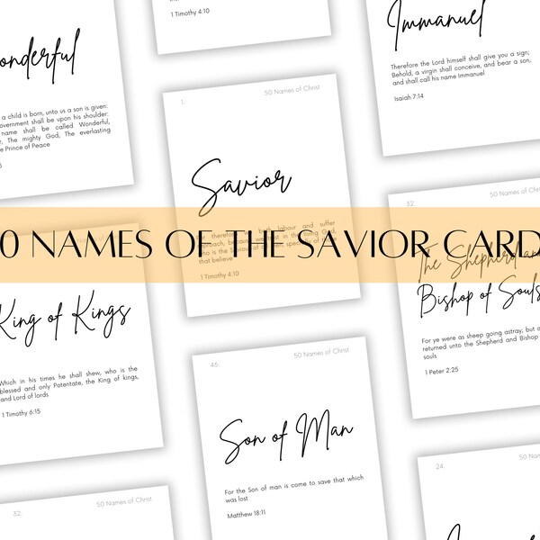 Names of Jesus - Etsy