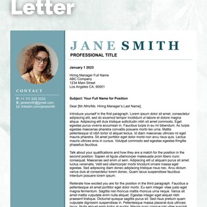 2024 Resume & CV Template With Photo for Google Docs - Etsy