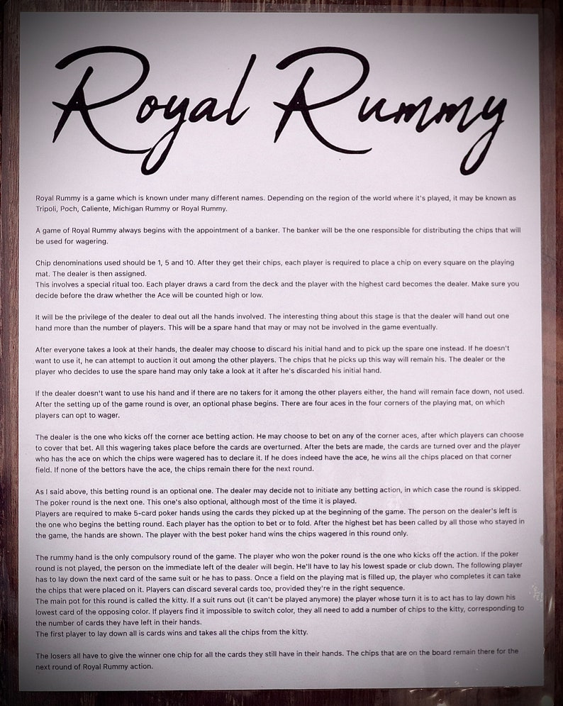 Rummy Royal Board Game Deluxe - Etsy