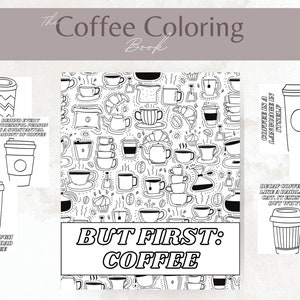 10 Printable Coffee Lover Coloring Pages Bundle, Coffee Lover Quote ...
