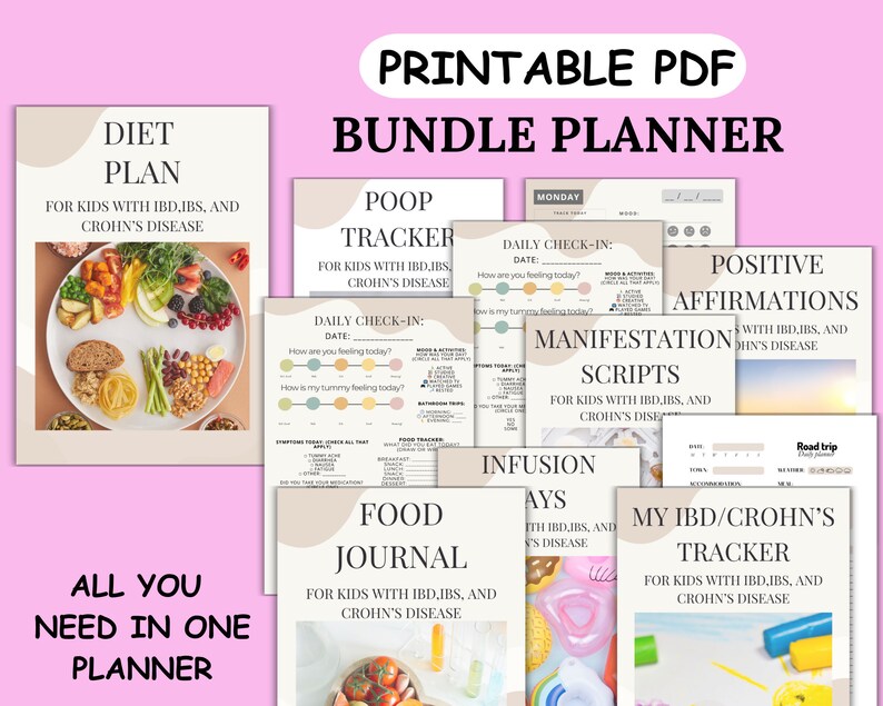 Kids IBD IBS Crohn's Printable Wellness Kit (digital Download) - Etsy