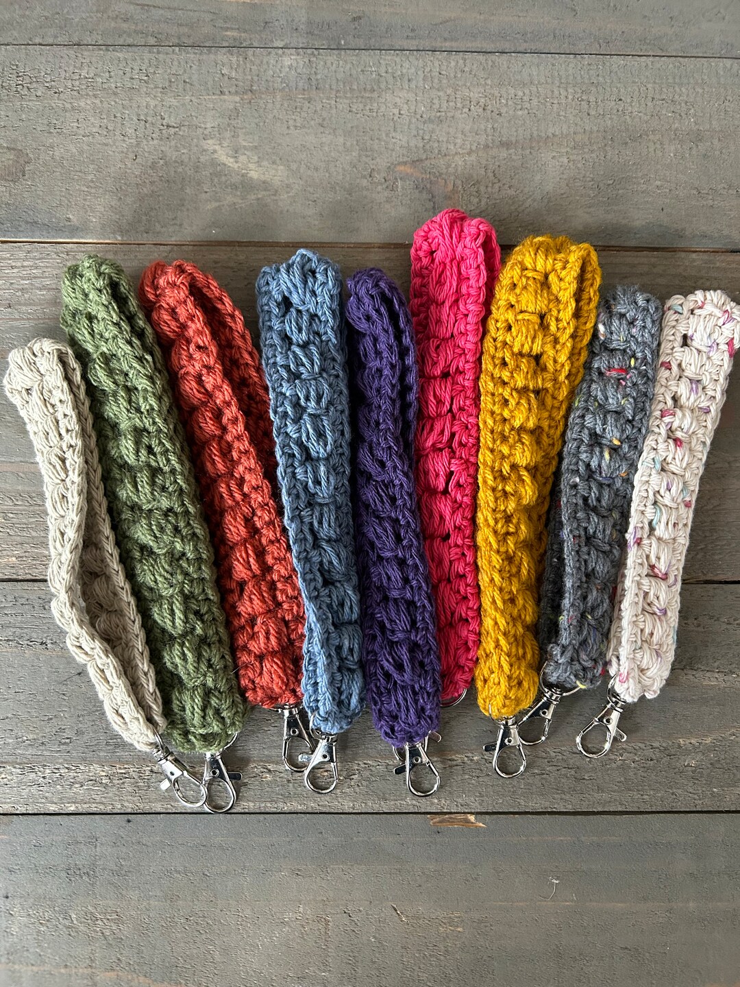 Wristlet Key Chain, Crocheted Key Chain, Crocheted Lanyard Key Chain - Etsy