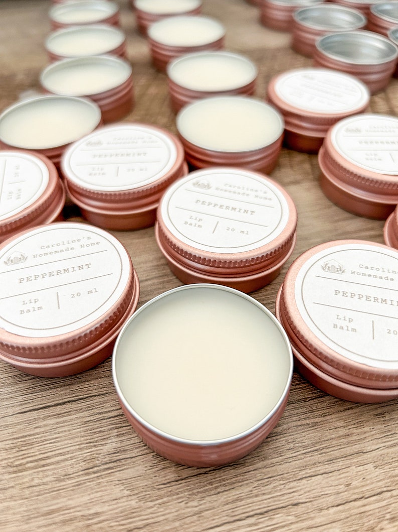 Lip Balm, Natural Moisturizing Nourishing Lip Butter, Reusable Tin ...