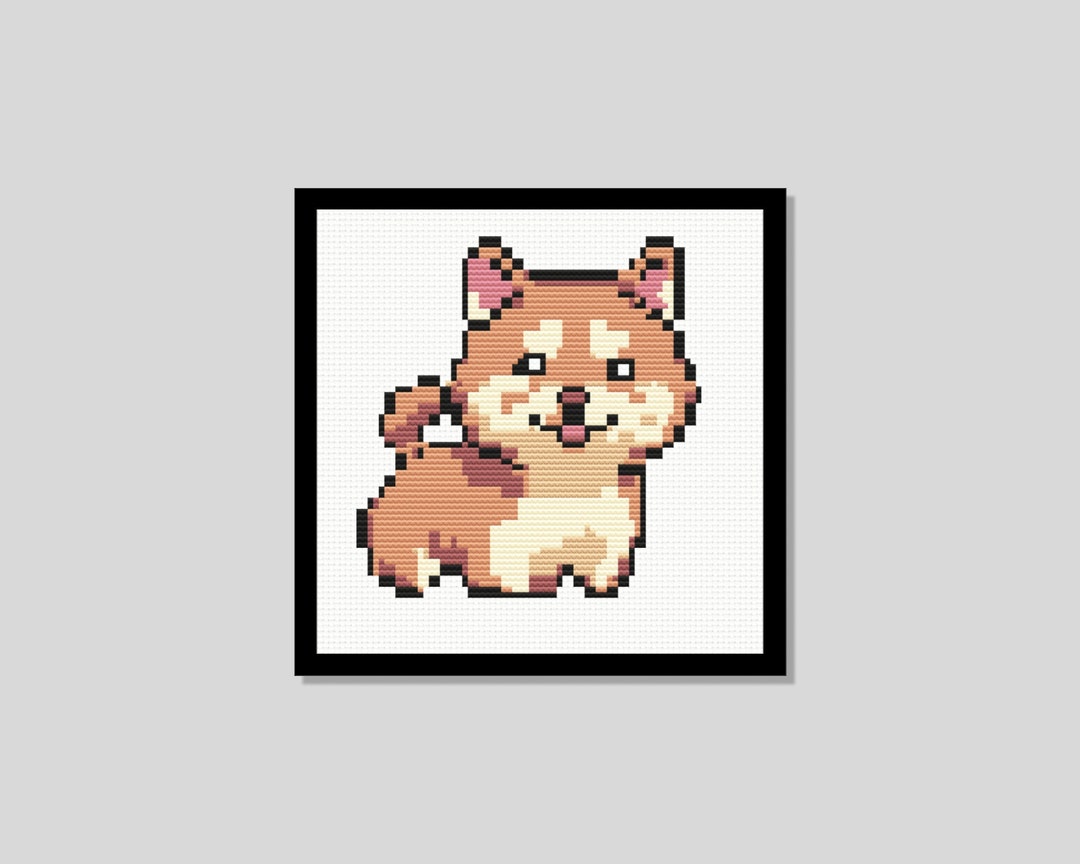 Shiba Pixel Art - Etsy