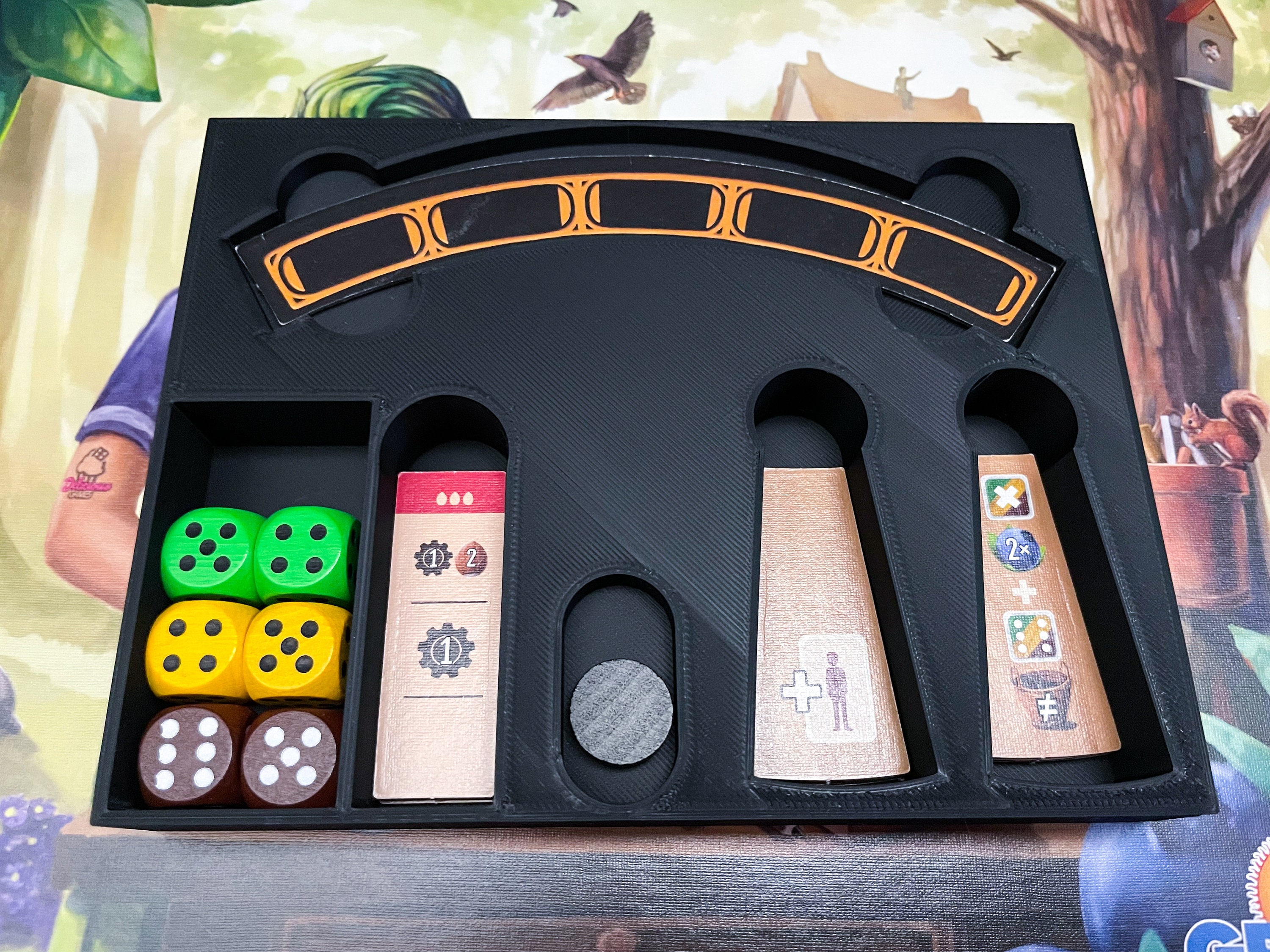 Woodcraft Board Game 3D Printed Storage Insert Holds Sleeved Cards - Etsy