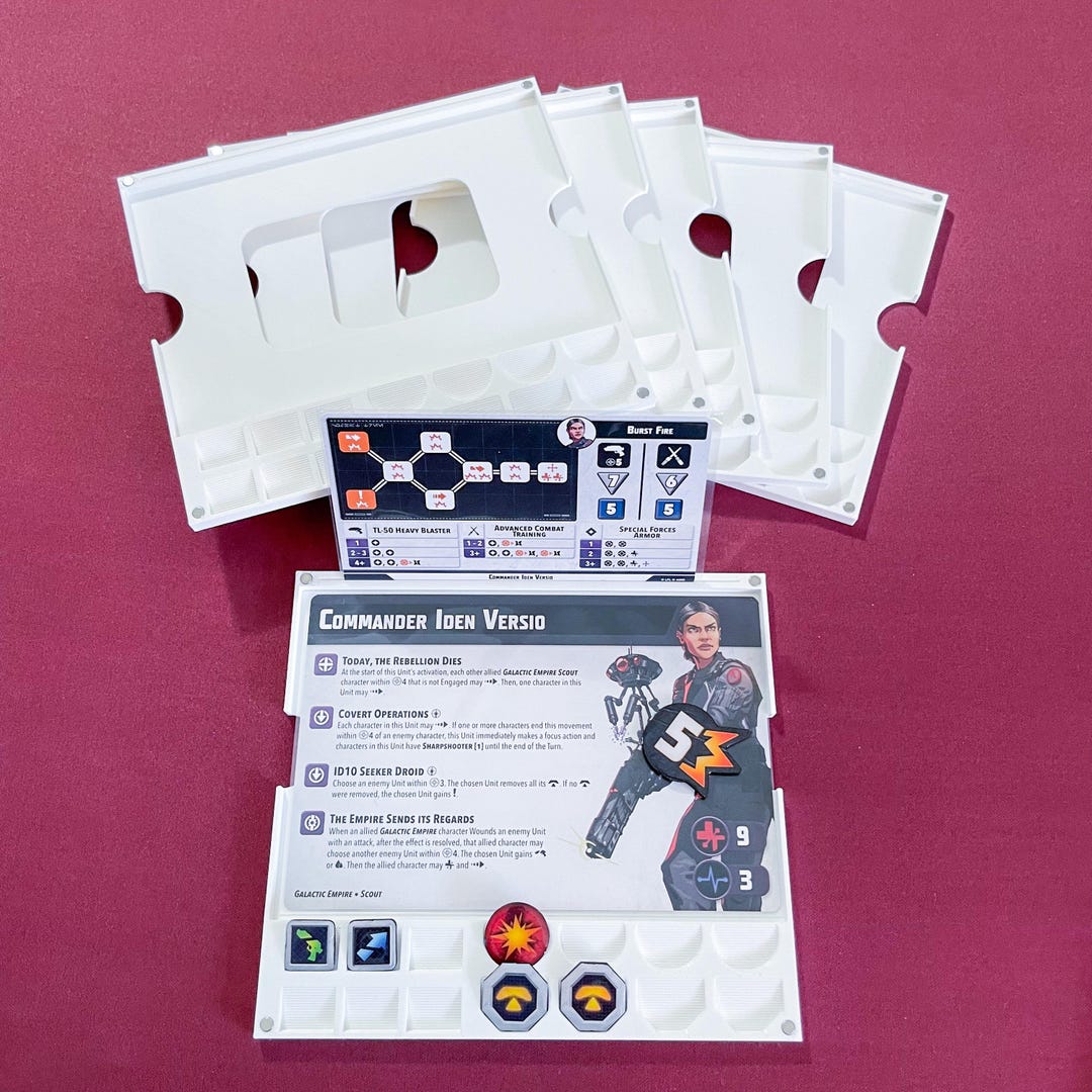 Star Wars Shatterpoint Card Tray, Unit Card Holder - 6 Pack (magnetized ...