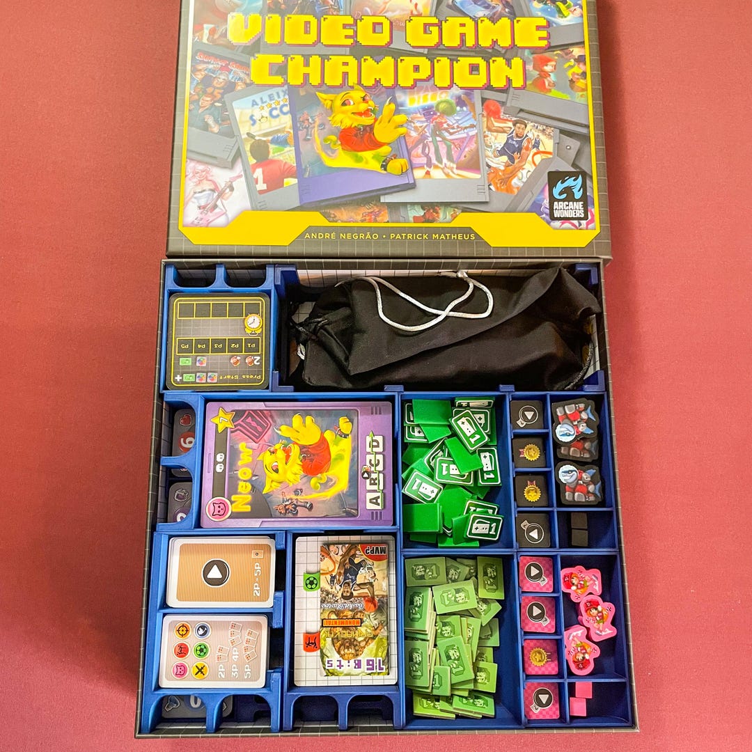 Video Game Champion Insert - 3D Printed Organizer - Fits Sleeved Cards ...