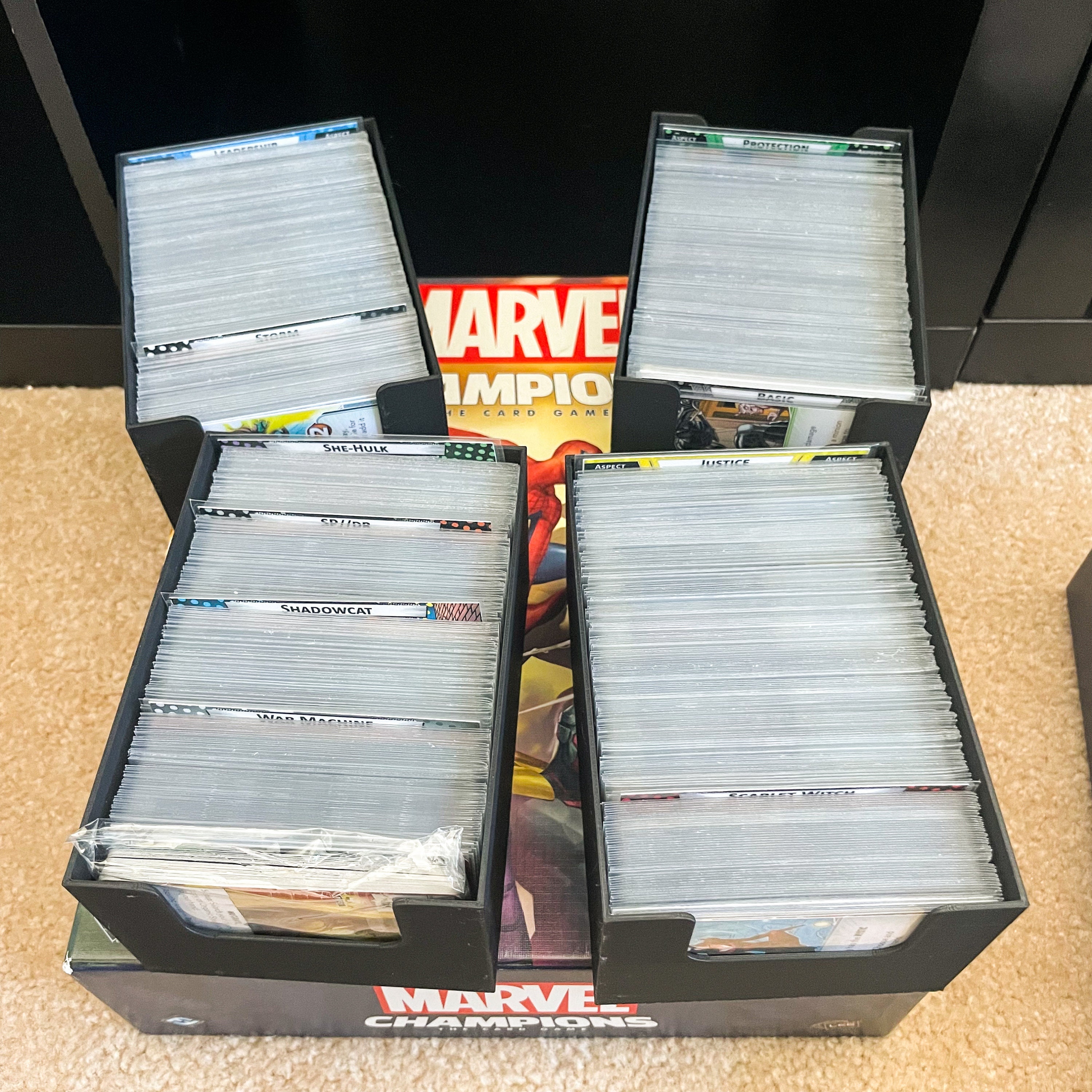 Marvel Champions Core Box Storage Insert Holds Sleeved Cards - Etsy