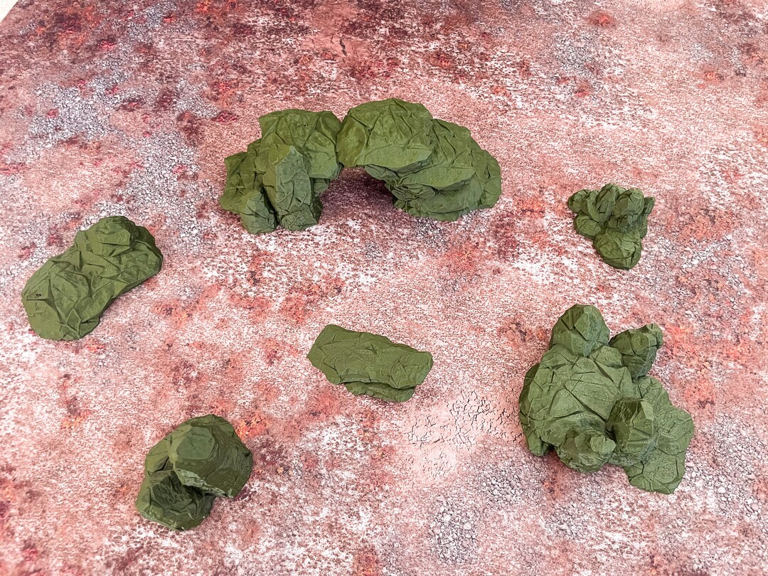 Miniature Terrain 6 Piece Set, Rock Terrain, Stone Terrain, Tabletop ...