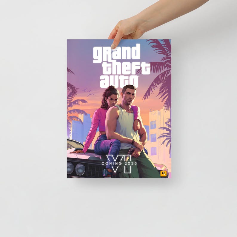 GTA VI Vice City Grand Theft Auto 6 Poster Lucia Jason - Etsy