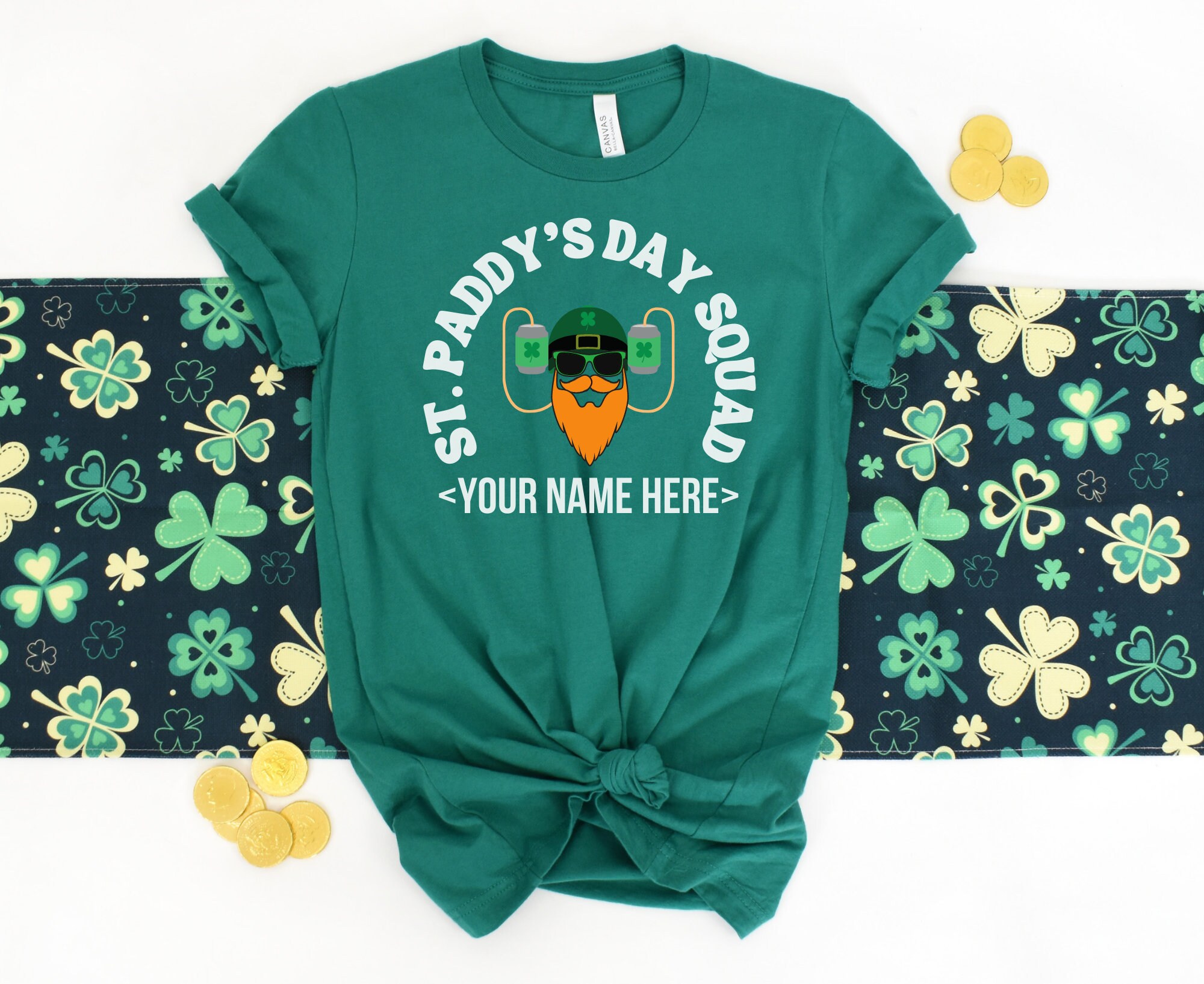 St Paddy's Day Squad, Personalized St Patrick's Day Shirts, Custom ...