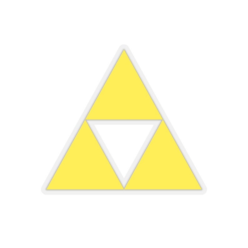 Classic Triforce Symbol Vinyl Sticker, Gift for Gamers, Video Game ...