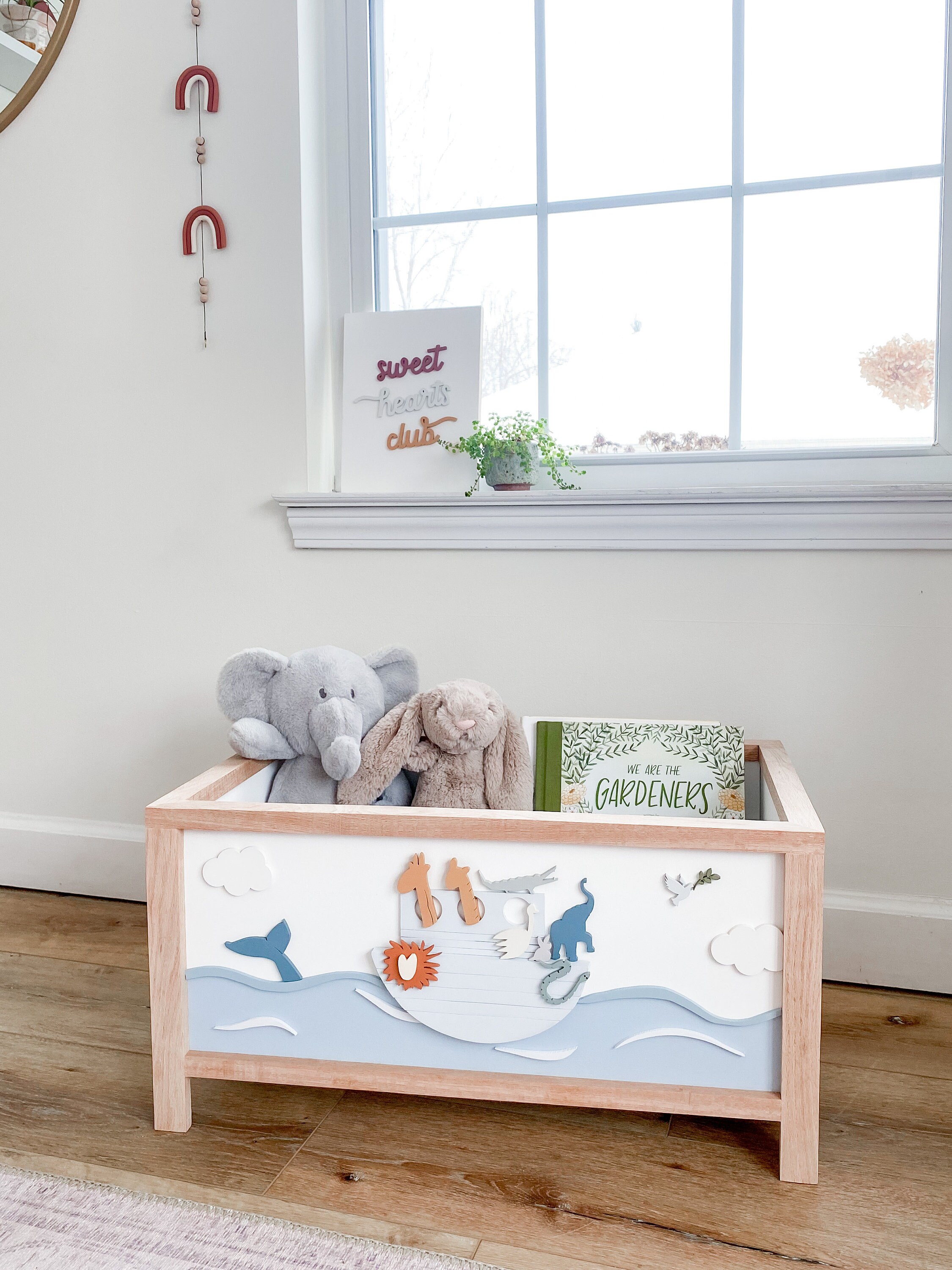 Handmade Noah's Ark Toy Chest - Baltic Birch Nursery Decor - Etsy