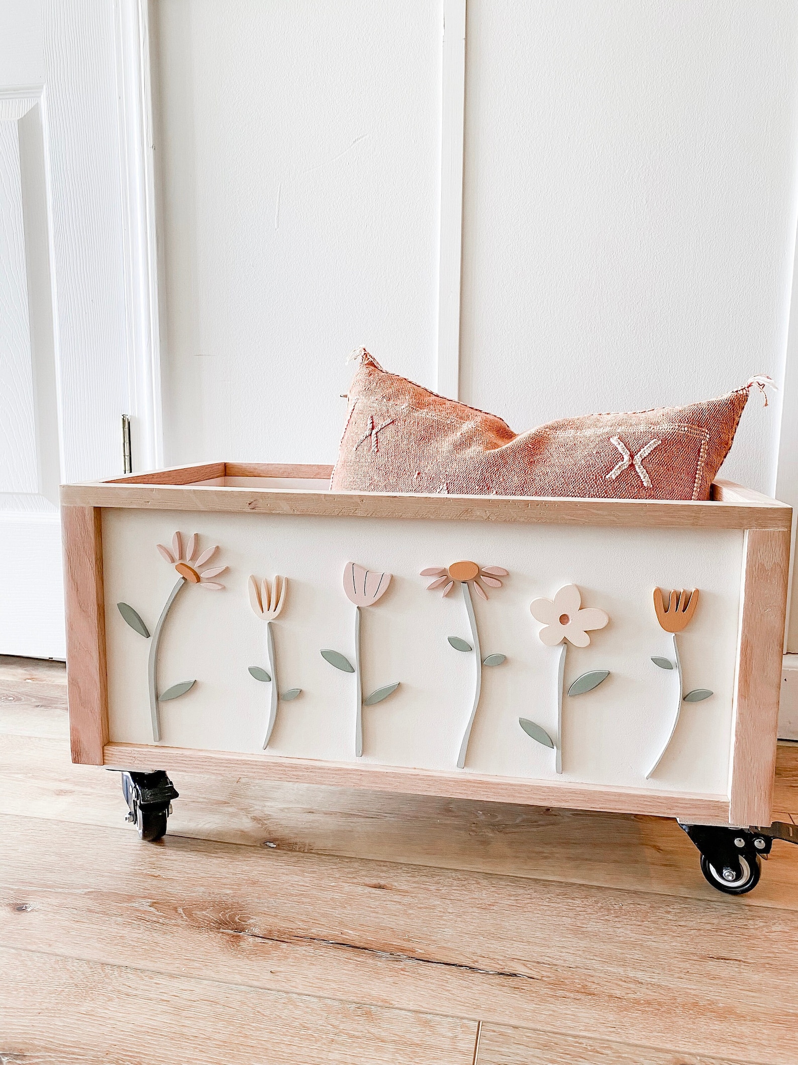 Handmade Wildflower Toy Chest: Baltic Birch, Natural Oak Nursery ...