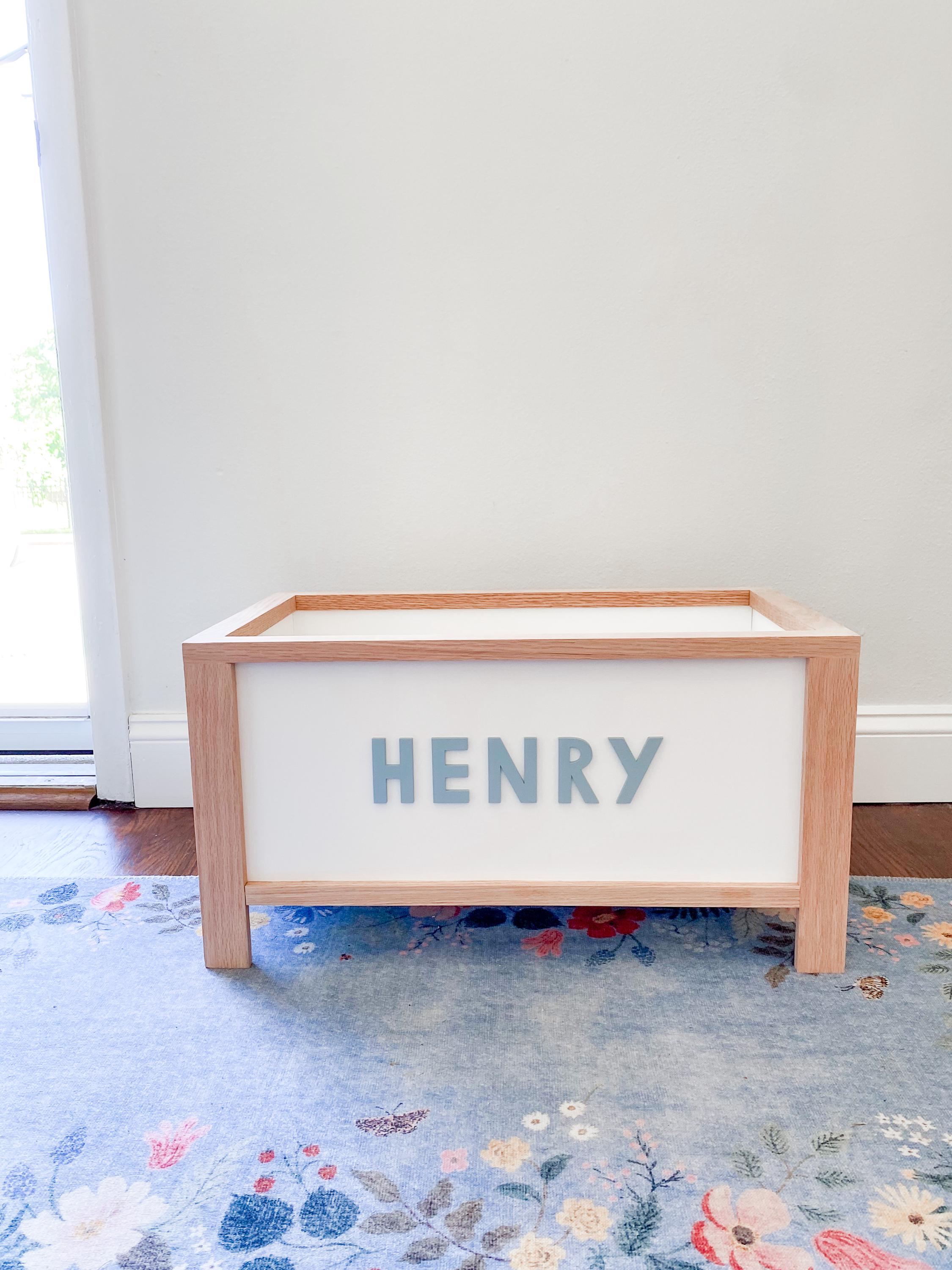 Personalized Toy Chest: Baltic Birch, Natural Oak Trim, Nursery Decor ...