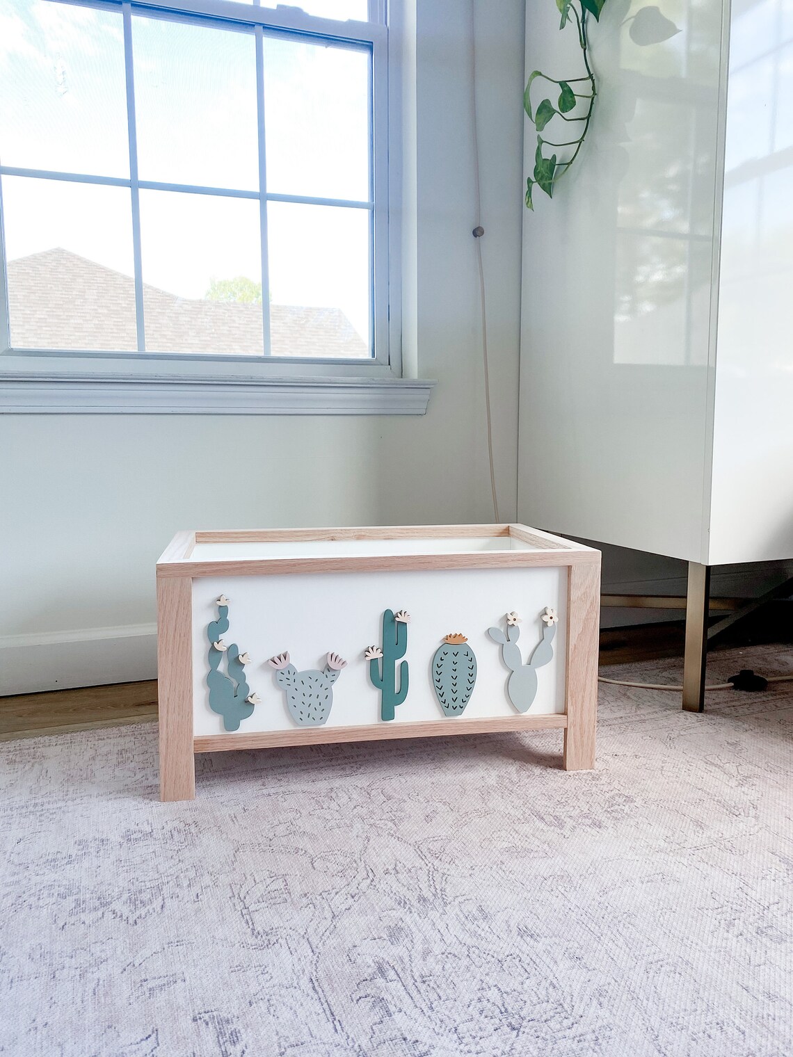Blooming Cacti Toy Chest Toy Storage Nursery Decor 1st - Etsy