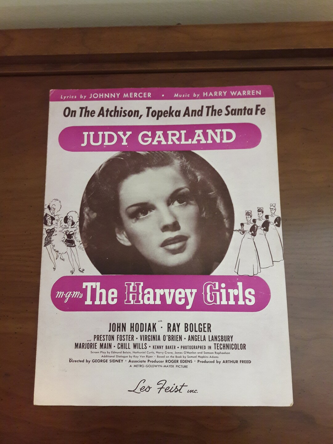 1945 Judy Garland / Harvey Girls on the Atchison, Topeka and the Sante ...