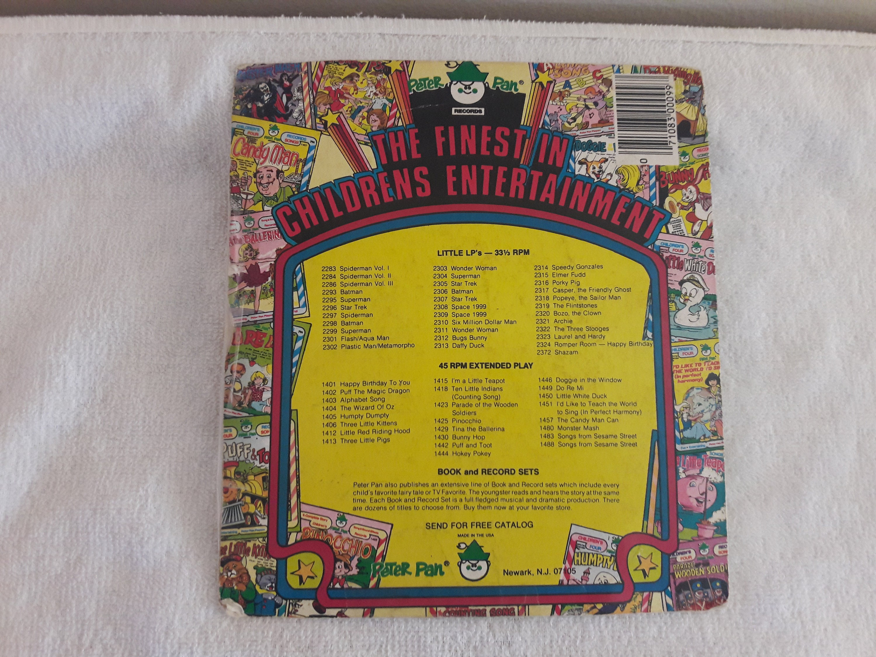Vintage Peter Pan Records the Counting Song "ten Little Indians" 45 Rpm ...
