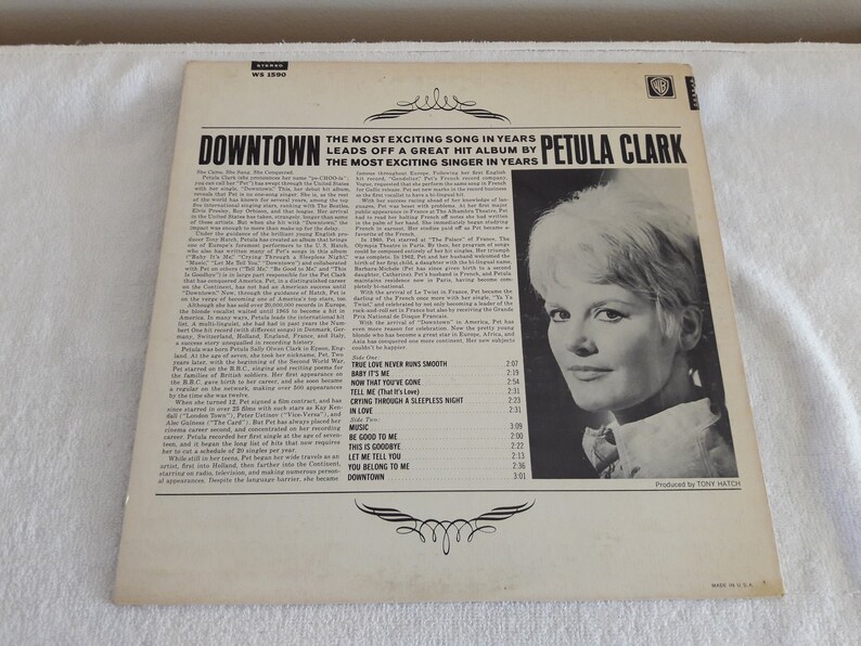 1965 Petula Clark downtown Vinyl Record WS1590 - Etsy