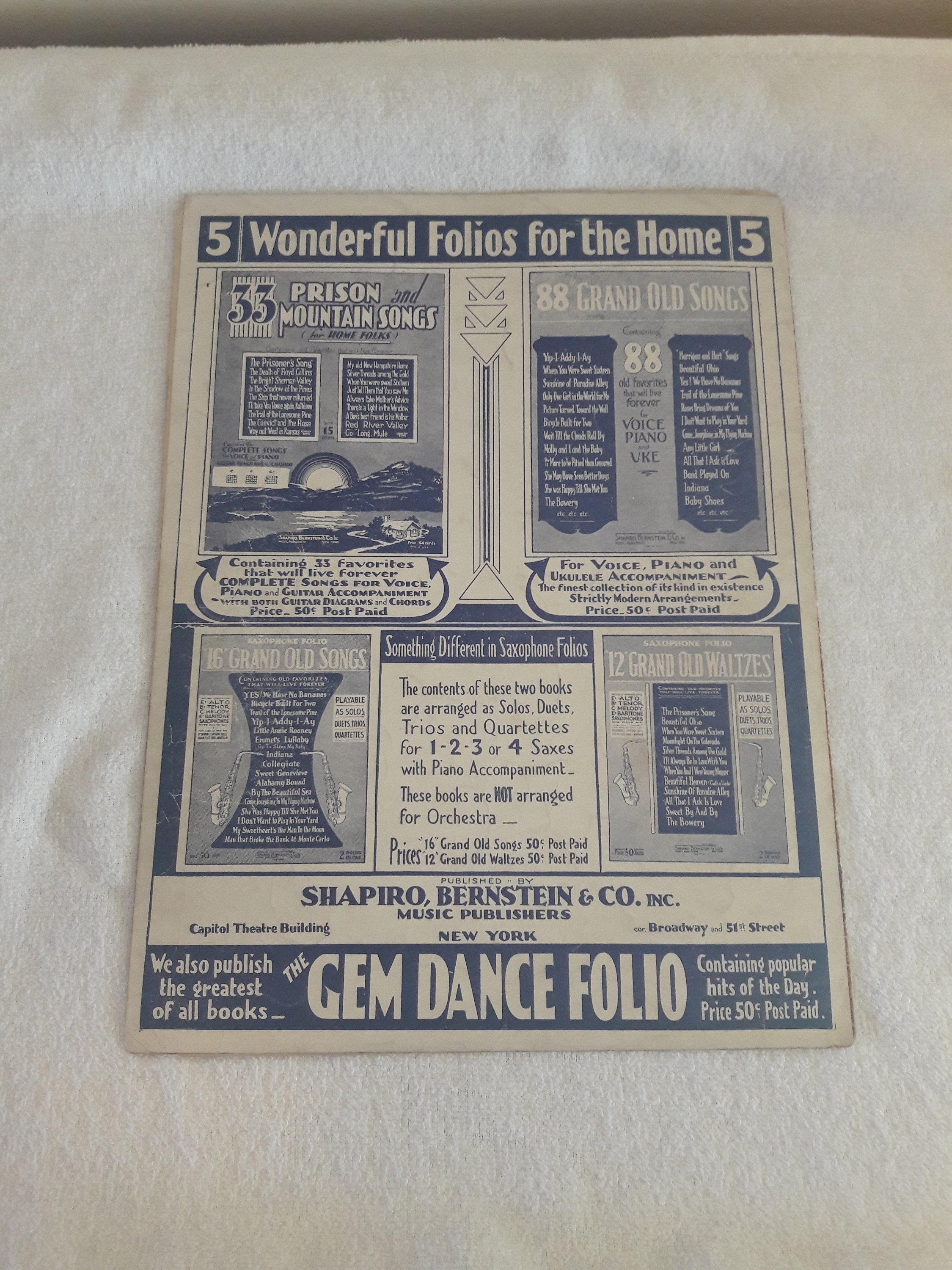 1933 "the Old Spinning Wheel" Sheet Music - Etsy