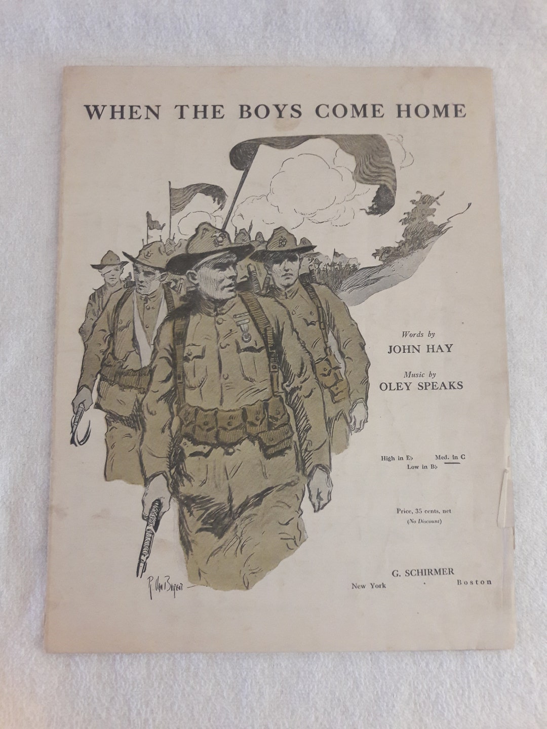 Vintage 1917 World War 1 Sheet Music "when the Boys Come Home" Words by ...