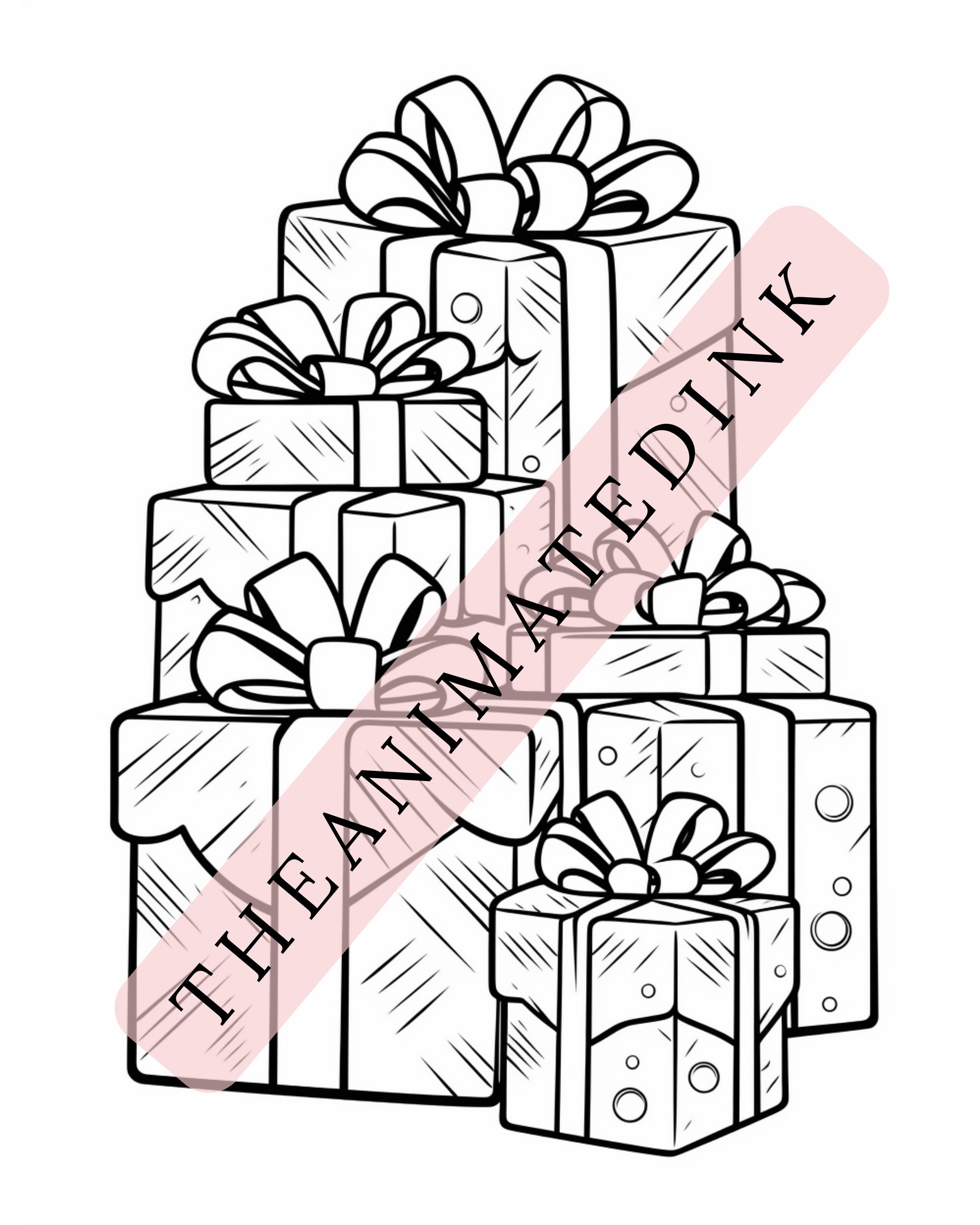 Kawaii Christmas Coloring Pages for Kids - Etsy