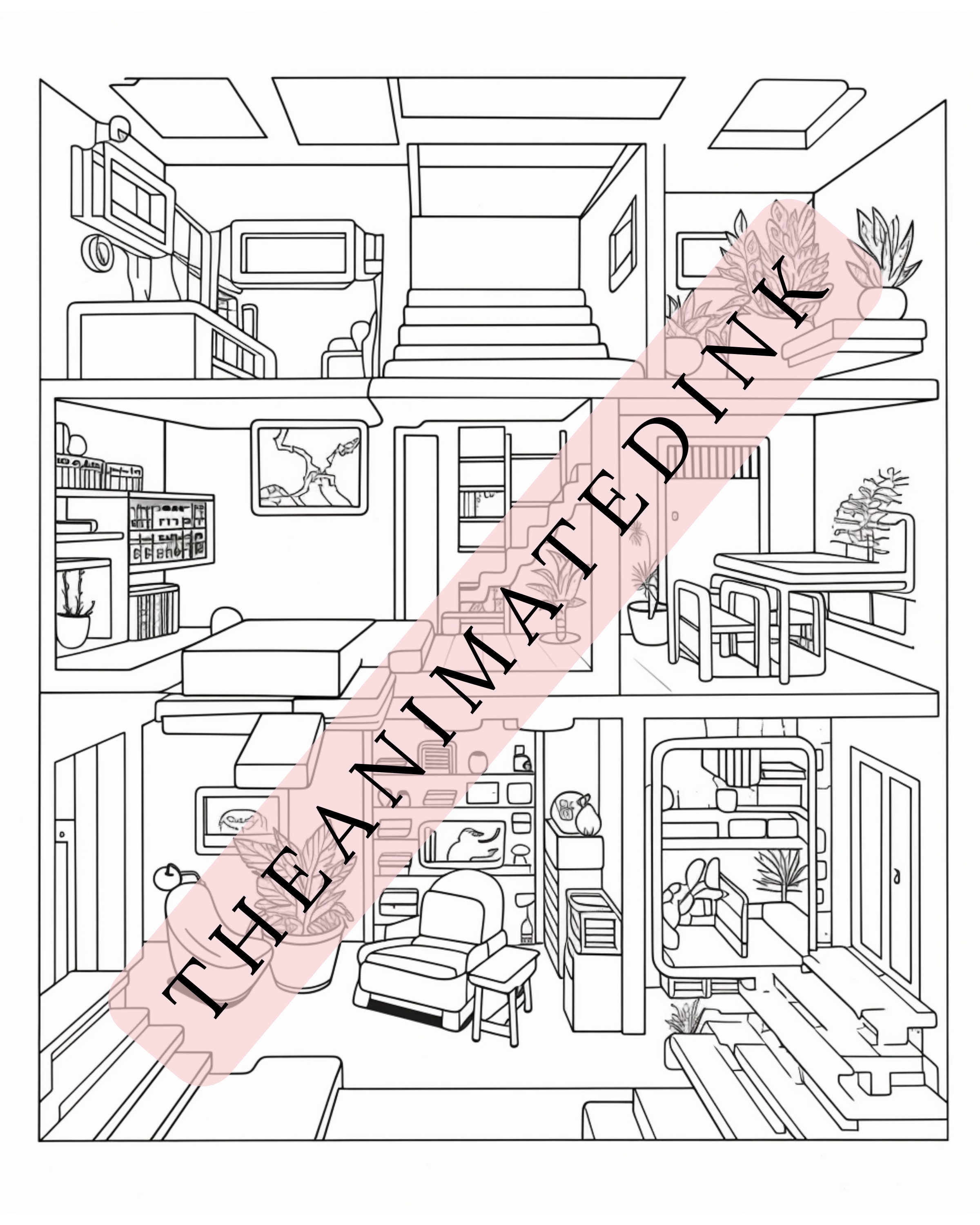 Minimalist Coloring Pages - Etsy