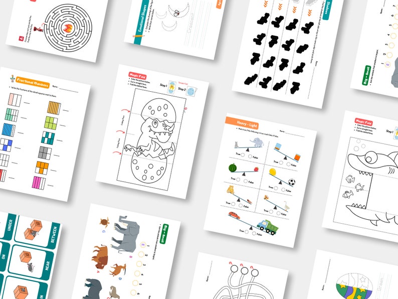 100+ Coloring Pages & Printable School Activity Worksheets for Kids - Etsy