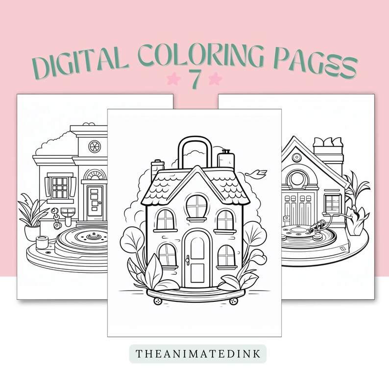 Minimalist Coloring Pages - Etsy