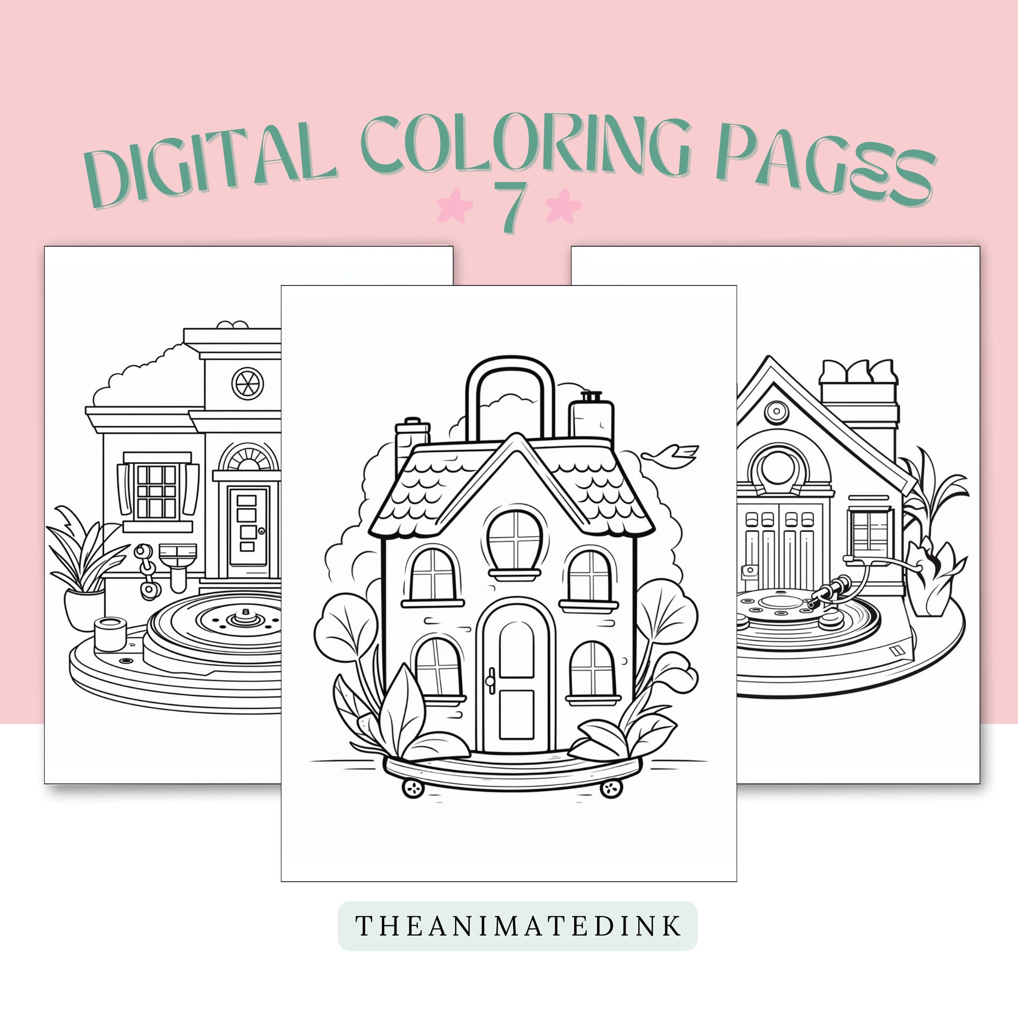 Minimalist Coloring Pages - Etsy