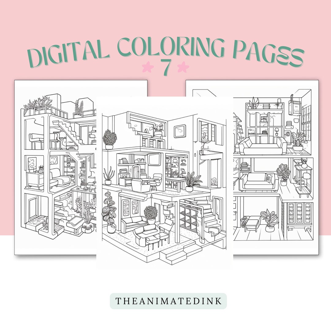 Minimalist Coloring Pages - Etsy