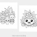 Monster Plant Kawaii Coloring Pages for Adults and Kids - Etsy