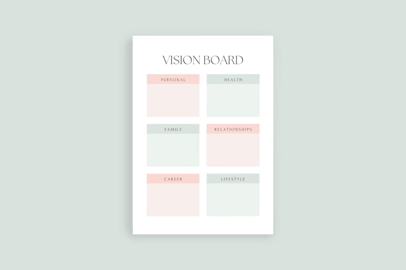Vision Board Planner PRINTABLE, Daily/weekly/monthly Vision Board ...