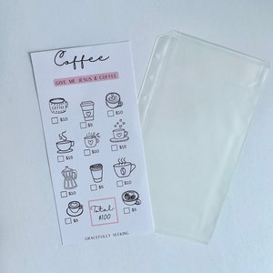 Coffee Savings Envelope Challenge | Physical Printable Laminated Insert ...