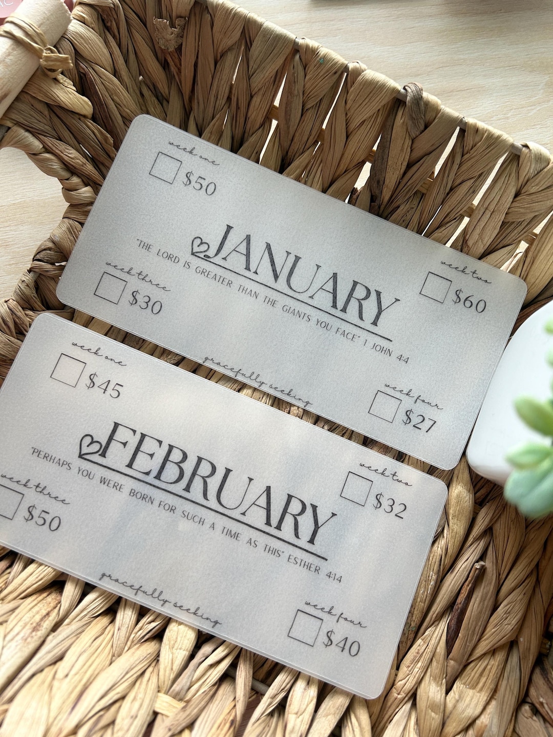 12 Monthly Savings Challenge | Custom Placeholder | Gifts for Her ...
