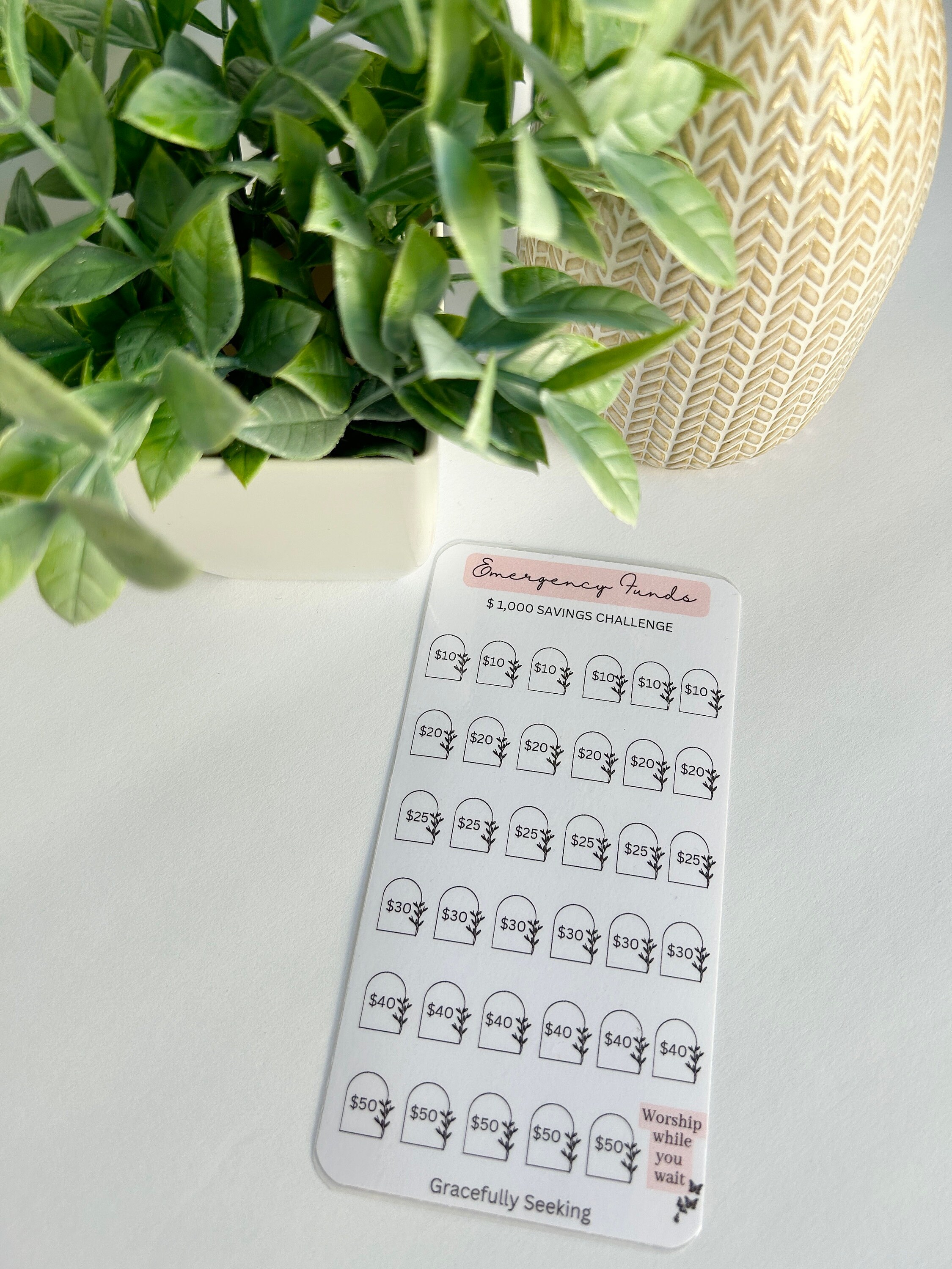 Emergency Funds Savings Envelope Challenge | Physical Printable ...
