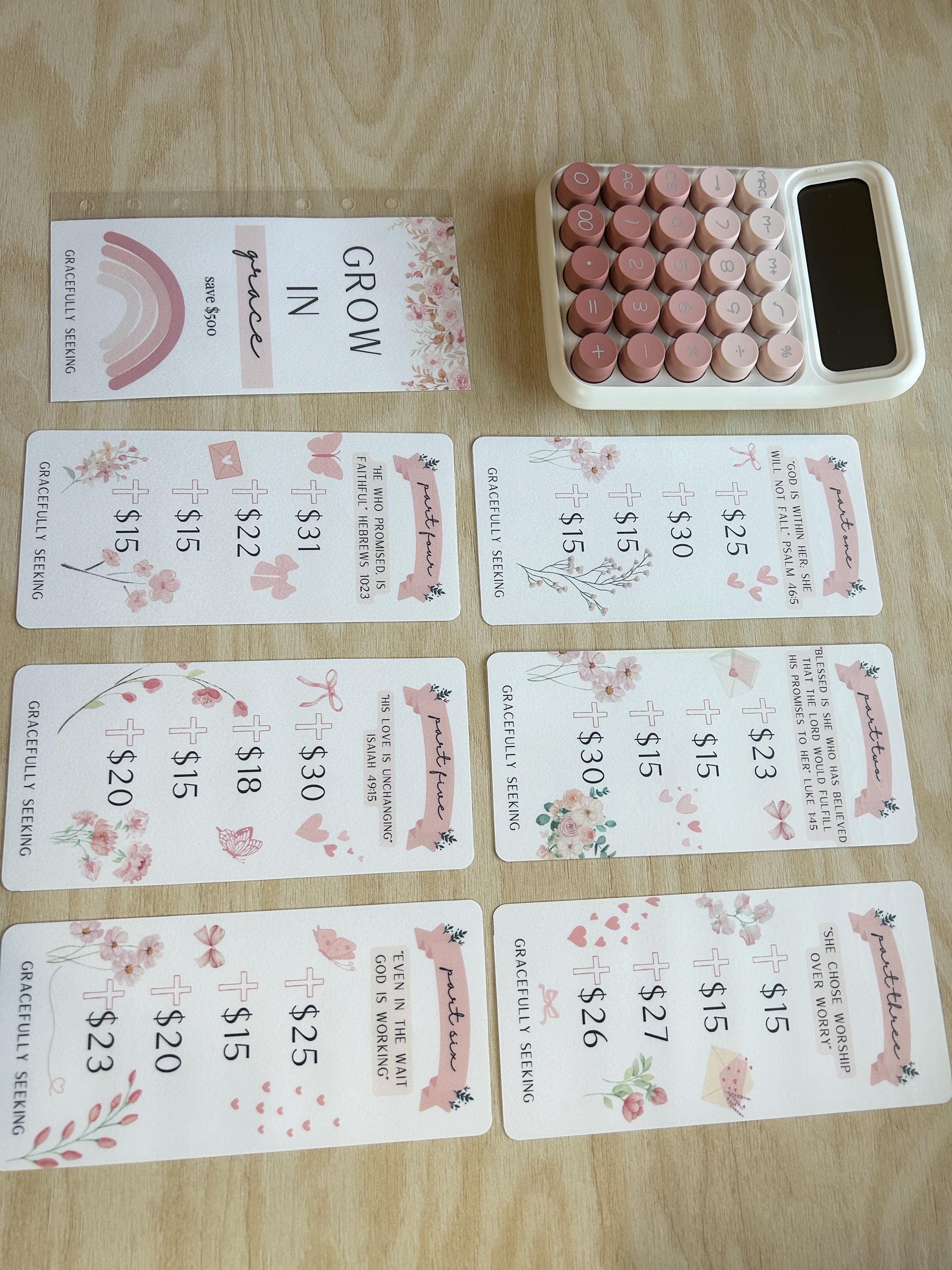 Pink Savings Challenge Printable | Budget Planner | Financial Goals ...