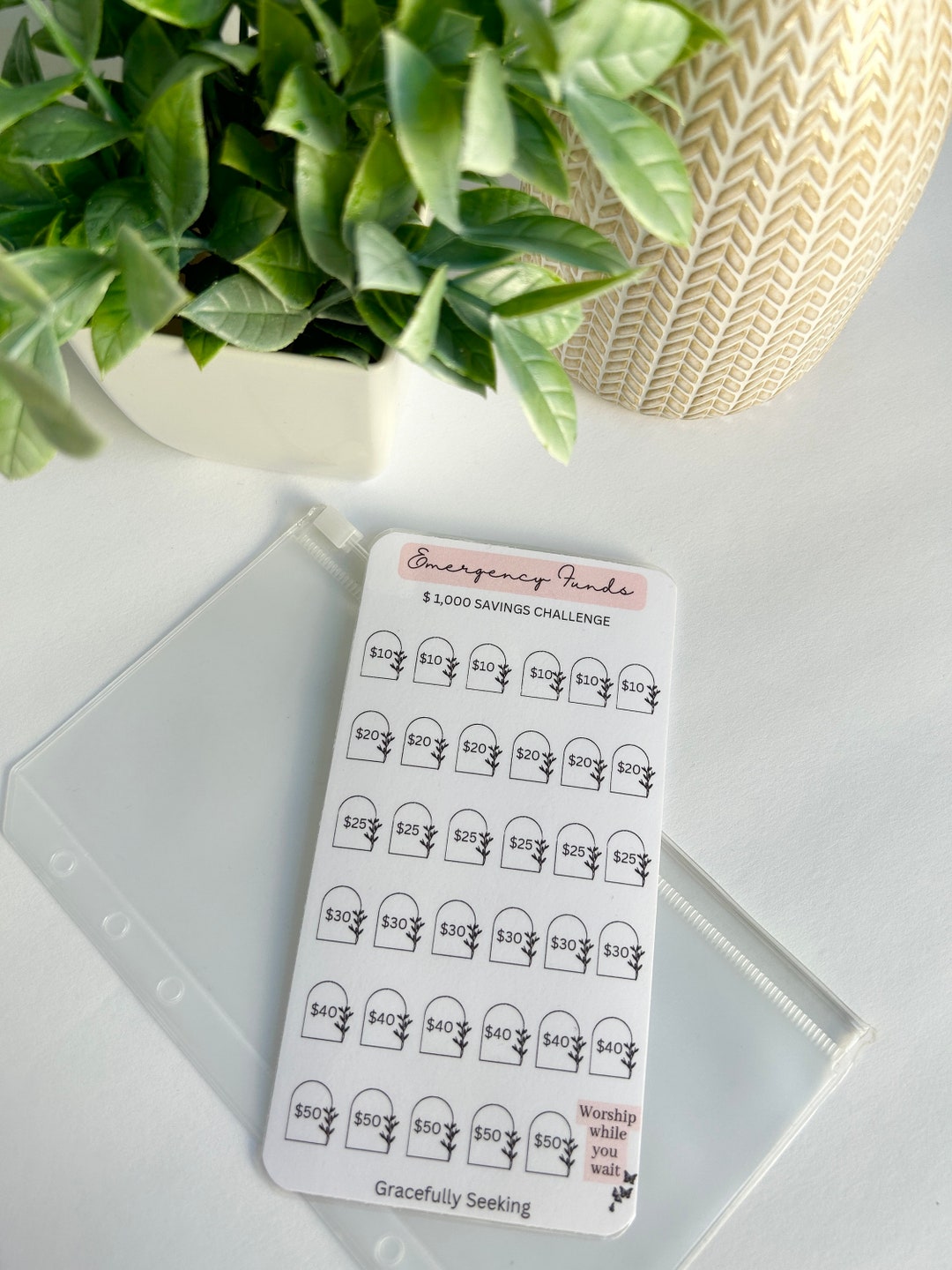 Emergency Funds Savings Envelope Challenge | Physical Printable ...