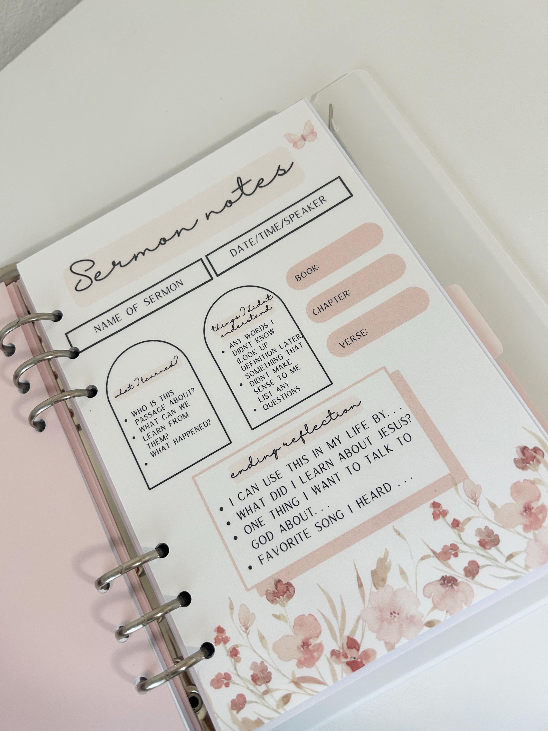 Bible Study Binder Devotional | Study Guide | Christian Bible Journal ...