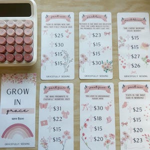 Pink Savings Challenge Printable | Budget Planner | Financial Goals ...