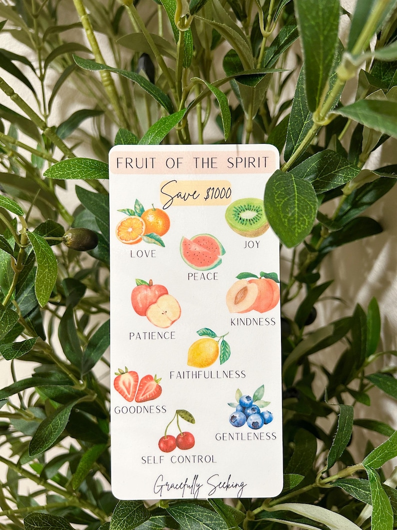 Fruit of the Spirit Savings Challenge | A6 Size | Insert | Custom ...