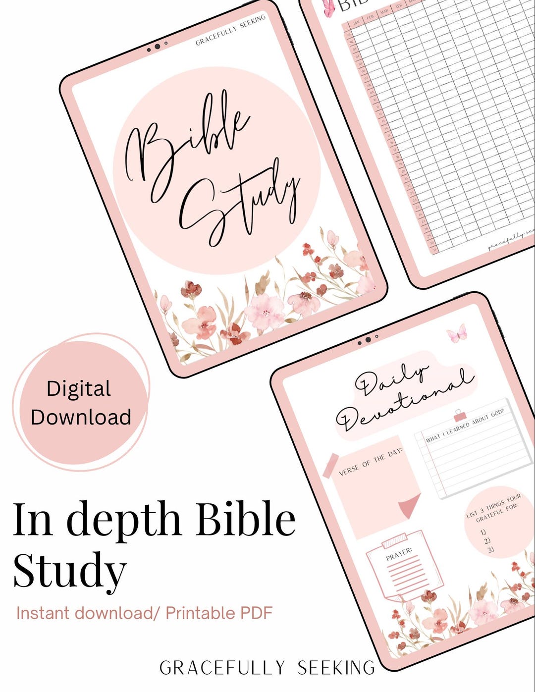 Digital Bible Study Binder Devotional | Study Guide | Christian Bible ...