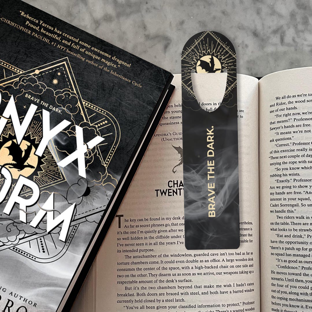 Onyx Storm Bookmark: Dragon Fantasy, Fourth Wing Inspired Aluminum ...