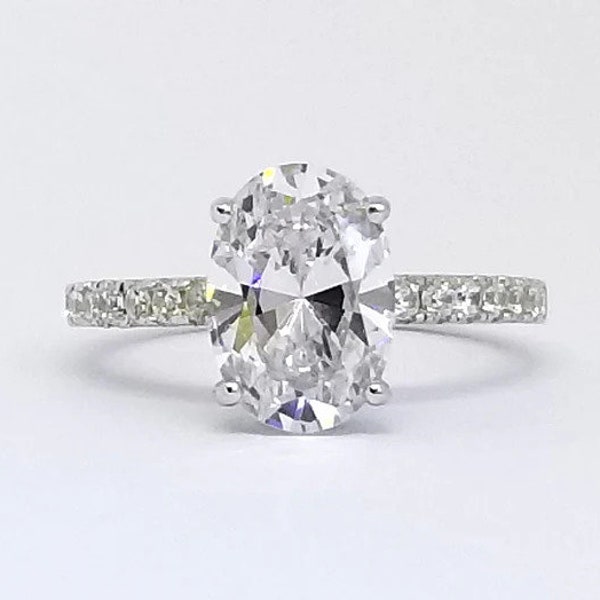 Cz Engagement Ring - Etsy