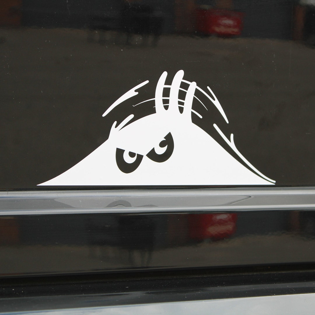 Funny Big Eyes Peeking Monster Car Decal: Custom Vinyl Sticker - Etsy