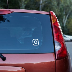 Custom Instagram Logo Vinyl Stickers. Instagram Decal for Car Window ...