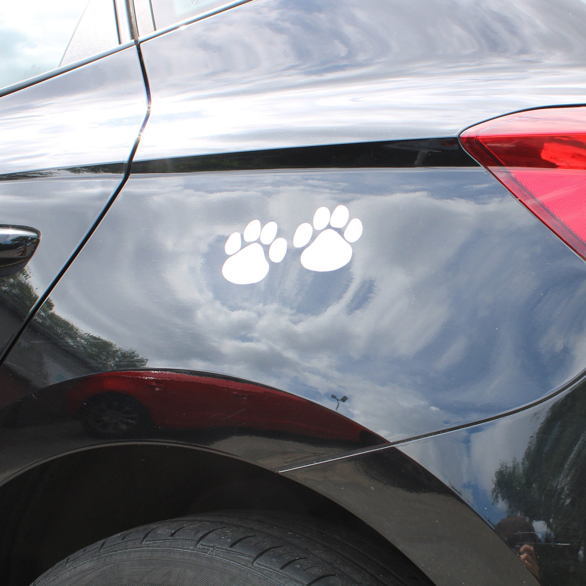 Custom Dog Paw Print Decal - Coloured Car / Window Decals / Sticker ...