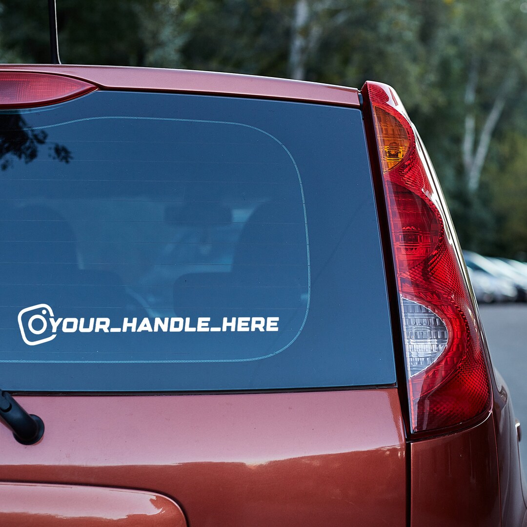Custom Instagram Name (handle) Vinyl Stickers. Instagram Decal for Car ...