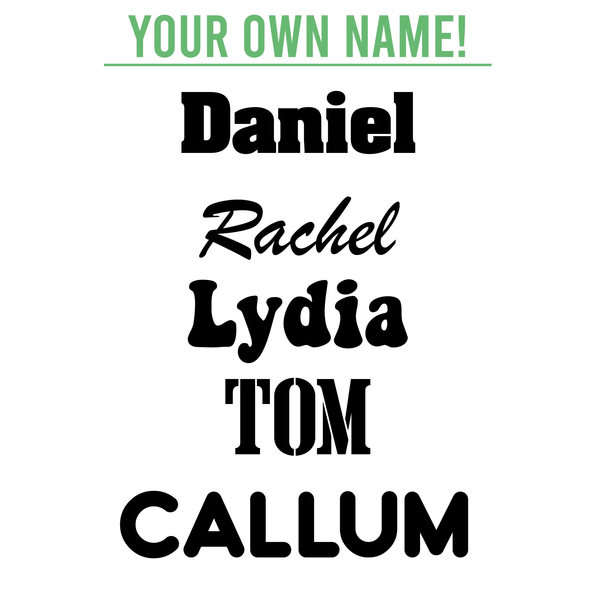 Personalised Vinyl Name Labels, for Water Bottles, Notebooks, Glasses ...